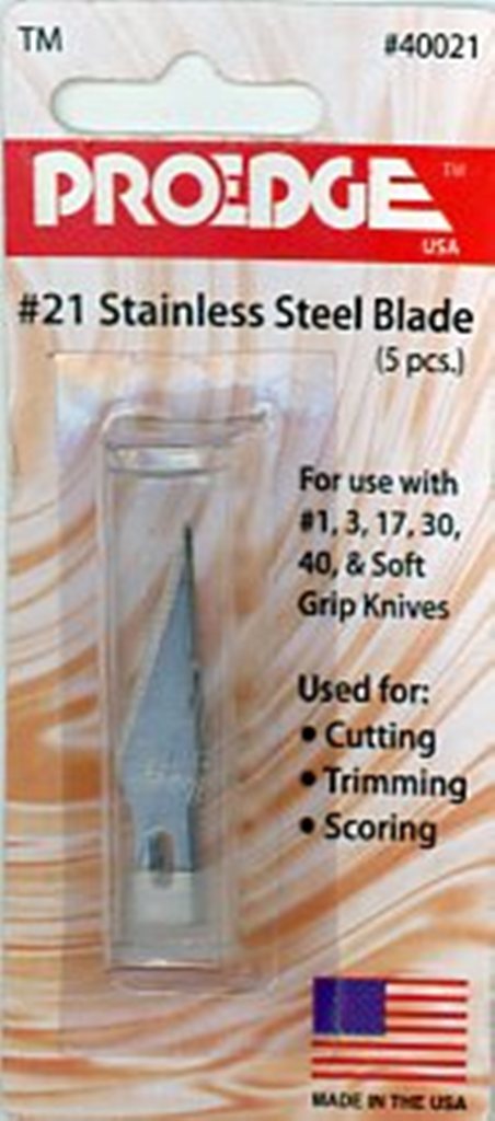 ProEdge #21 Stainless steel blades 5/pack | Foxy Studio